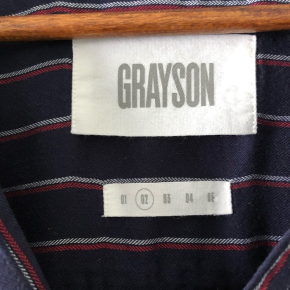 Grayson | Tops | Grayson The Hero Button Down Shirt In Navy Blue With ...